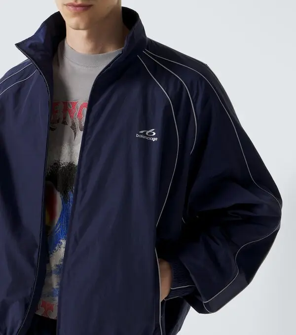 Balenciaga Cotton-blend Track Jacket - Blue
