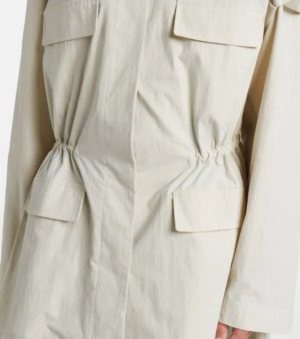 TOTEME Cotton-blend Jacket With Drawstring Waist - Beige
