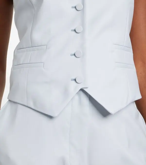 Gabriela Hearst Coleridge Wool And Silk Vest - Blue