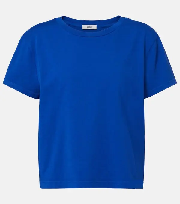AGOLDE Cotton Jersey T-shirt - Blue