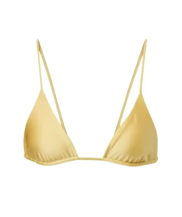 Jade Swim Via Triangle Bikini Top - Yellow