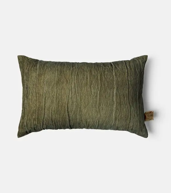 THE HOUSE OF LYRIA Paesaggio Cotton-blend Cushion - Green