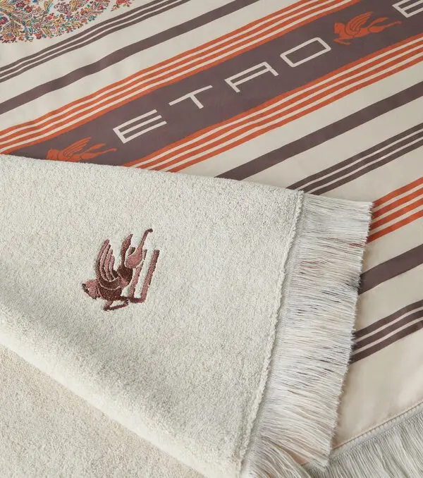 Etro Ischia Paisley Cotton Beach Towel - Beige