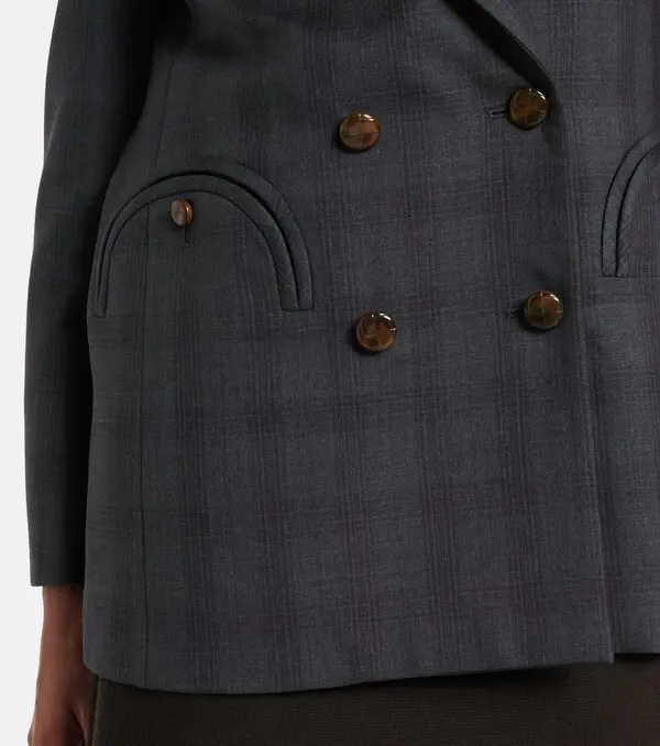 BLAZÉ MILANO Everyday Checked Virgin Wool Blazer