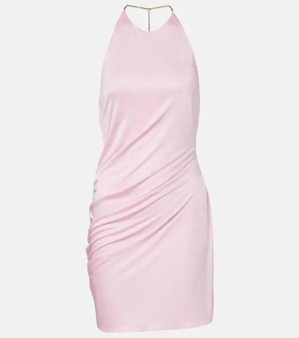 Versace Draped Jersey Minidress