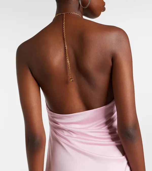 Versace Draped Jersey Minidress
