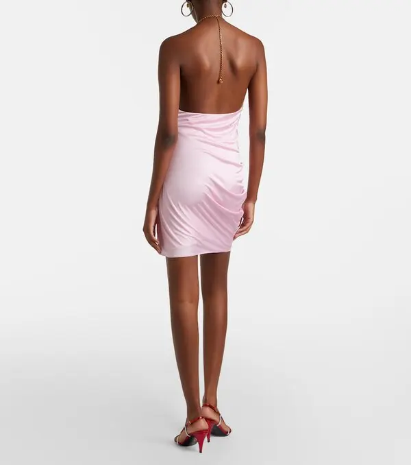 Versace Draped Jersey Minidress