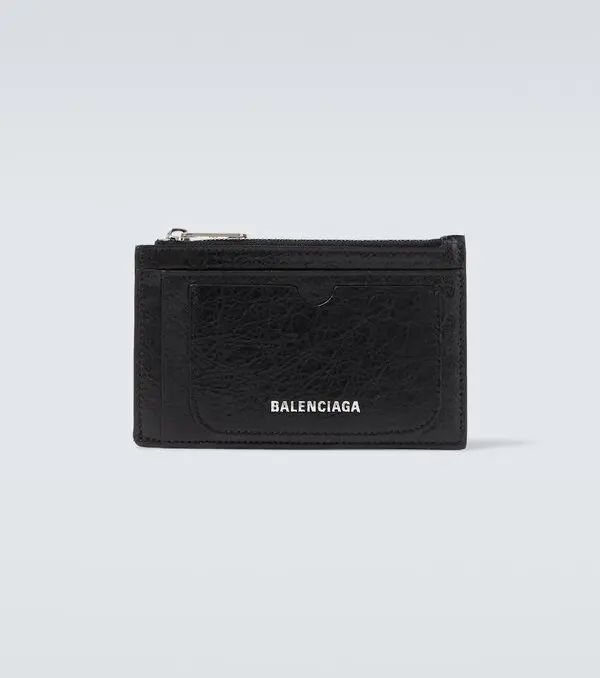 Balenciaga Leather Card Holder - Black