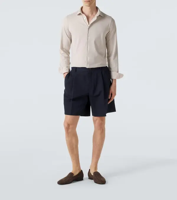Fedeli Cotton Jersey Shirt - Beige
