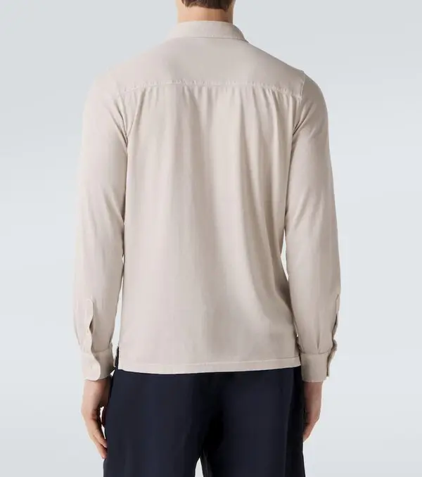 Fedeli Cotton Jersey Shirt - Beige
