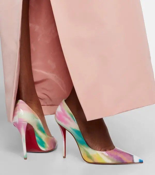 CHRISTIAN LOUBOUTIN Miss Z Printed Patent Leather Pumps - Multicoloured