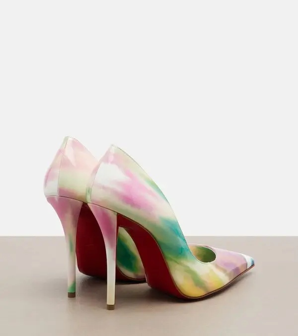 CHRISTIAN LOUBOUTIN Miss Z Printed Patent Leather Pumps - Multicoloured