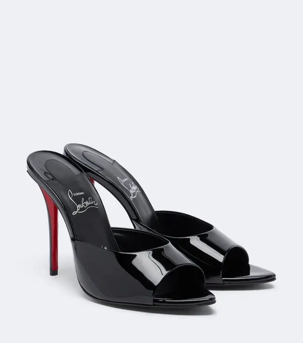 CHRISTIAN LOUBOUTIN Miss Z Leather Mules - Black