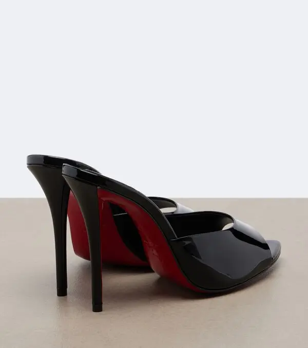 CHRISTIAN LOUBOUTIN Miss Z Leather Mules - Black