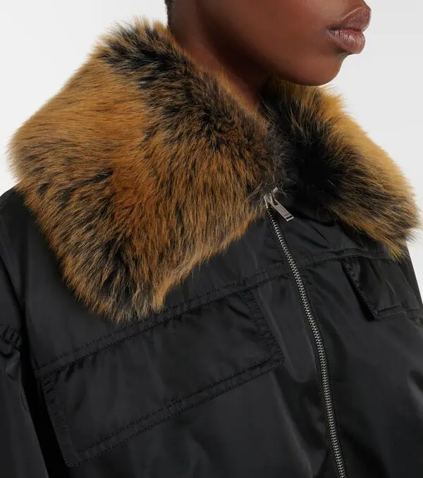 Saint Laurent Shearling-trimmed Blouson Jacket