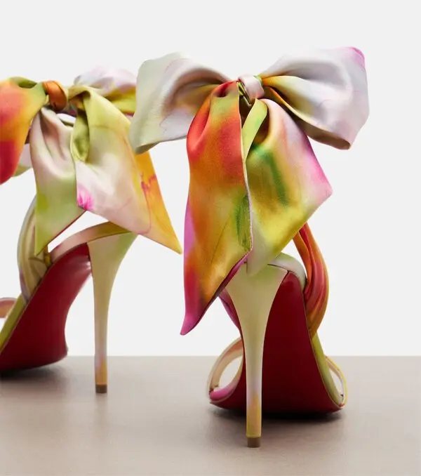 CHRISTIAN LOUBOUTIN Miss Z Sandal Du Désert Satin Sandals - Multicoloured
