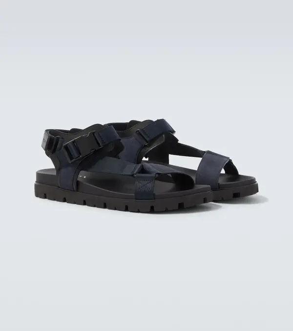 Prada Suede Sandals - Blue