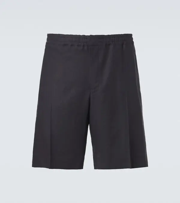 Zegna Linen Bermuda Shorts - Blue