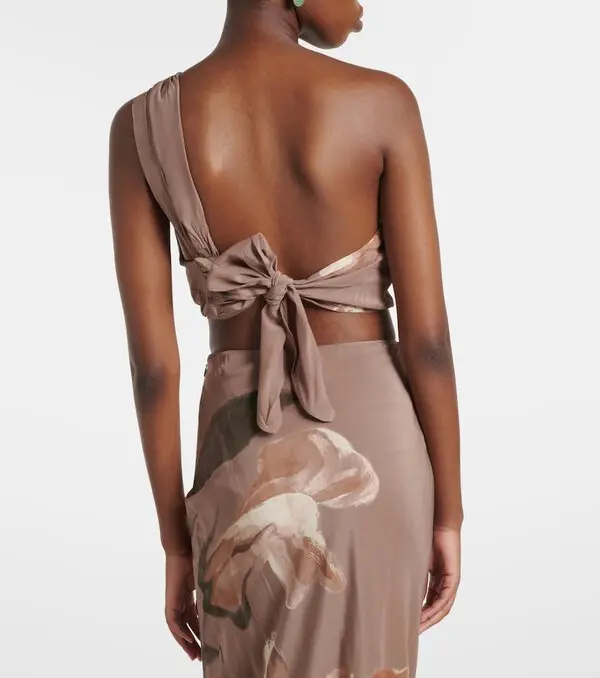 SIR. Azaliea Floral Silk Crop Top