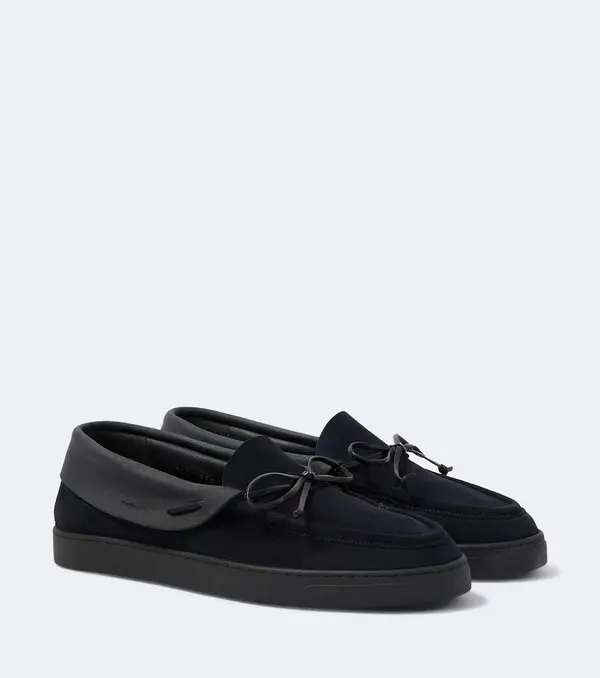 Giorgio Armani Suede Loafers - Blue