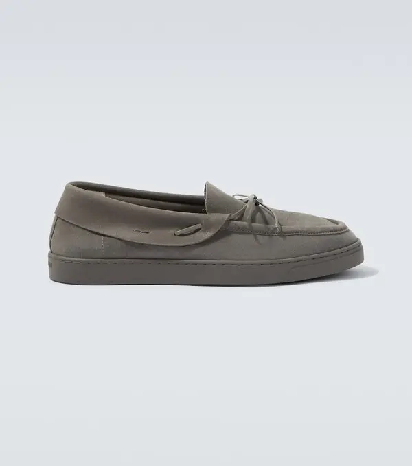 Giorgio Armani Suede Loafers - Grey