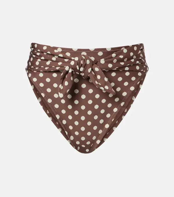 MONTCE Vivian Paula Polka-dot Bikini Bottoms - Brown