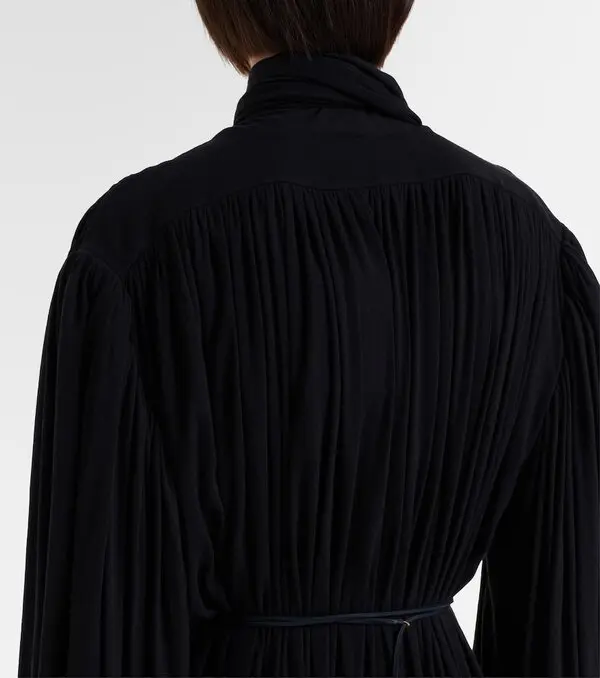 Calvin Klein Yasmine Scarf-detail Cotton-blend Maxi Gown