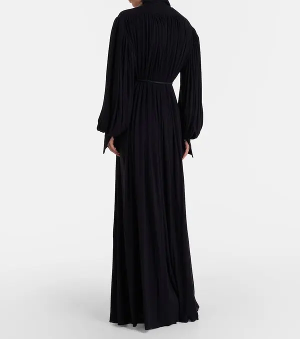 Calvin Klein Yasmine Scarf-detail Cotton-blend Maxi Gown