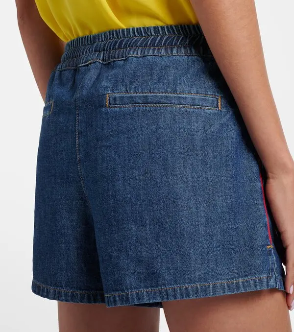 Valentino Garavani Vgold Denim Shorts - Blue