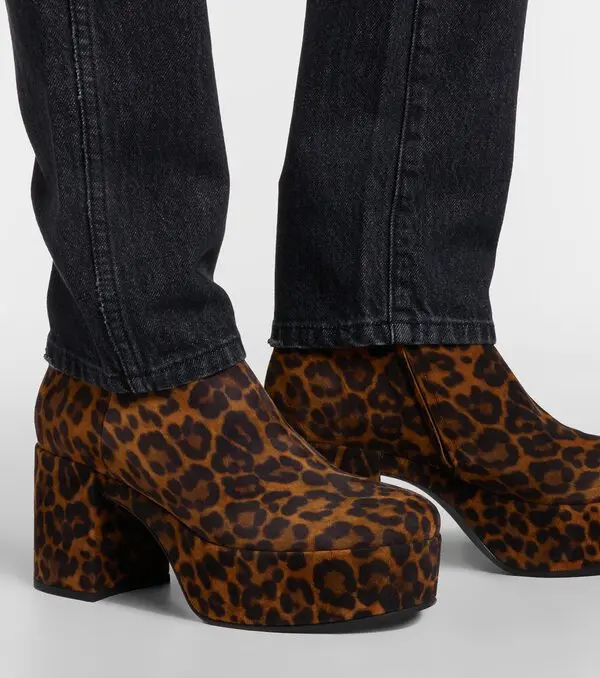 GIANVITO ROSSI Sally Leopard-print Suede Ankle Boots