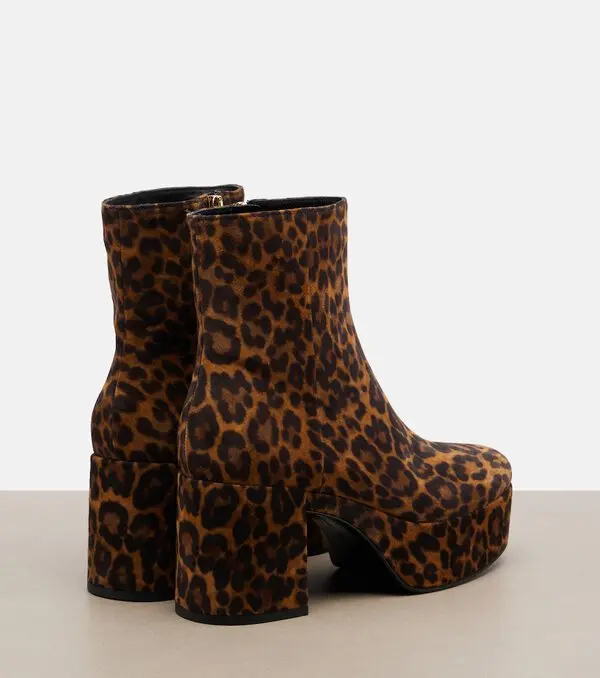 GIANVITO ROSSI Sally Leopard-print Suede Ankle Boots