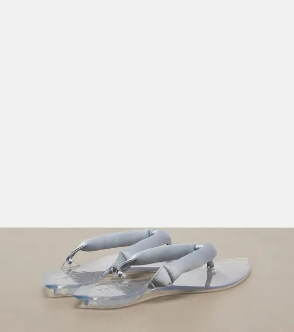 Alaïa Invisible Thong Sandals - Silver
