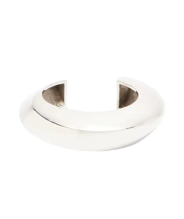 Alaïa Small Cuff Bracelet In Brass - Silver