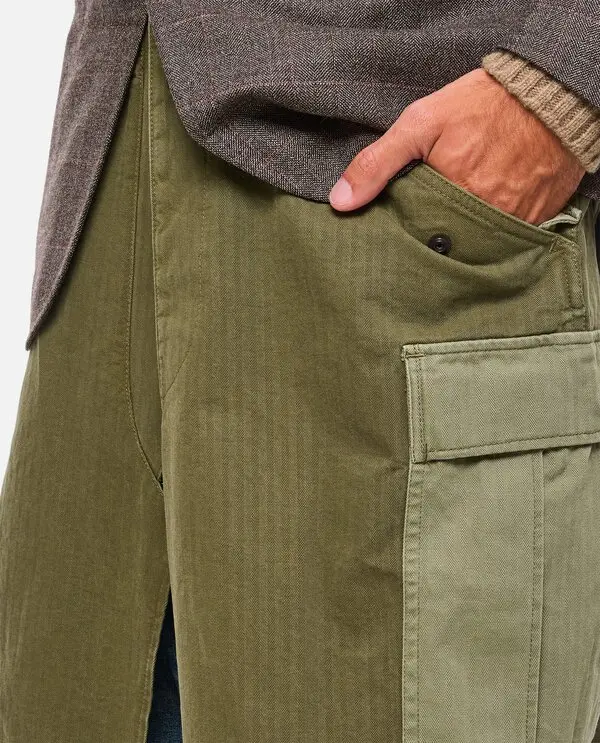 Junya Watanabe Cargo Blazer Coat In Brown And Green