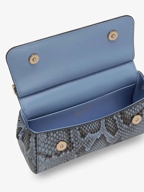 Dolce & Gabbana Sicily Shiny Python Mini Handbag - Multicolor