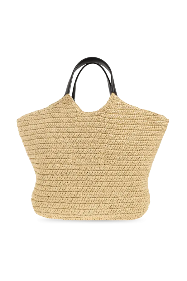 Balmain Woven Straw Tote Bag