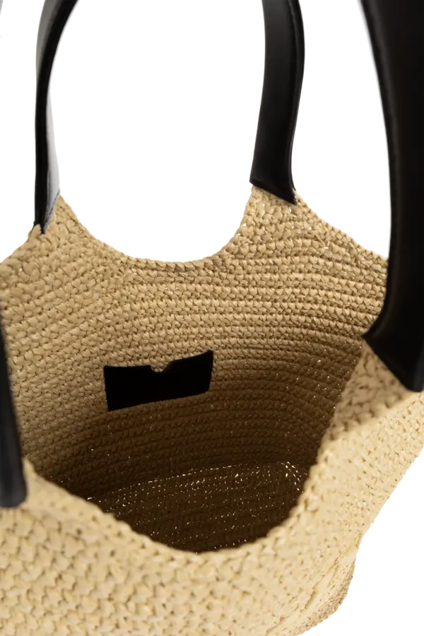 Balmain Woven Straw Tote Bag