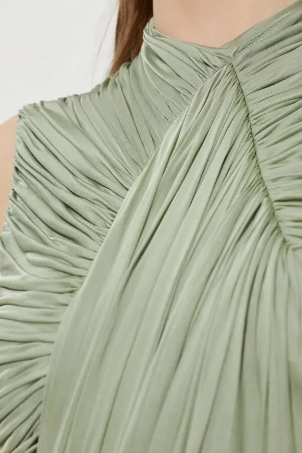 Balmain Asymmetrical Draped Mini Dress