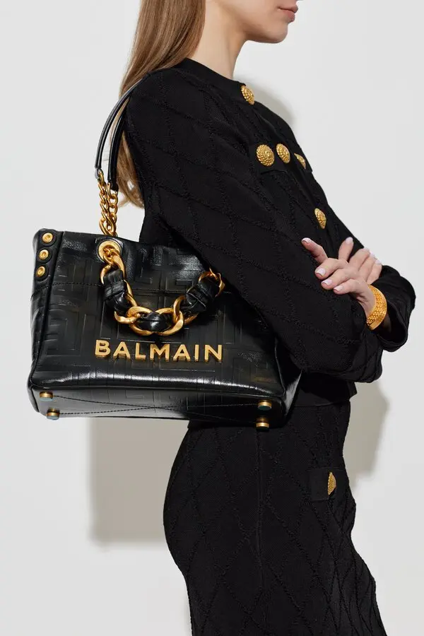 Balmain Small 1945 Soft Bag - Black