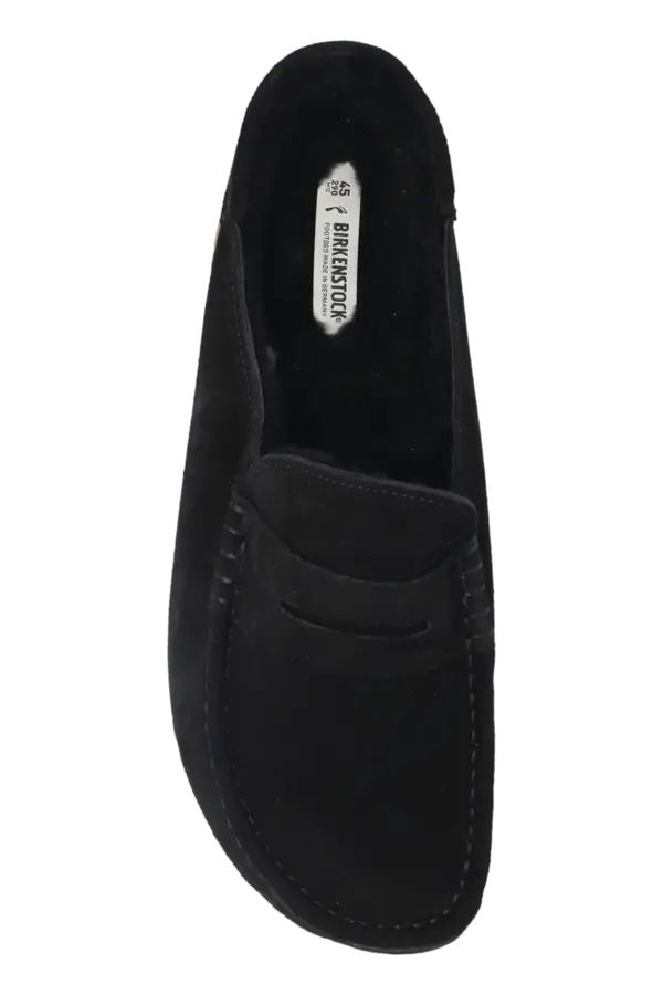 BIRKENSTOCK Naples Shearling Suede Slip-on Mule - Black