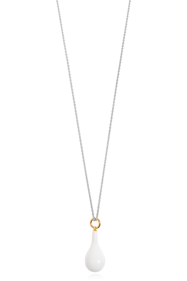 TOTEME Long Necklace With Drop Pendant - Silver