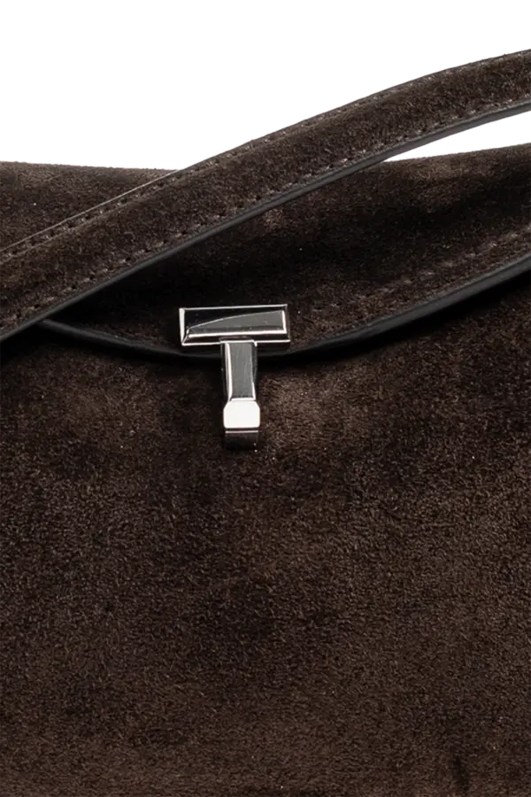 TOTEME T-lock" Suede Shoulder Bag - Brown