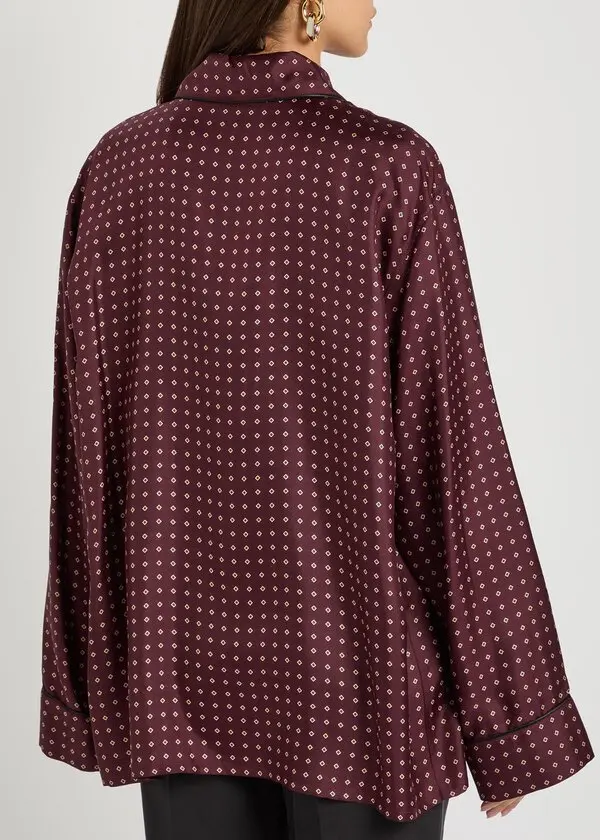 Saint Laurent Patterned Silk Shirt