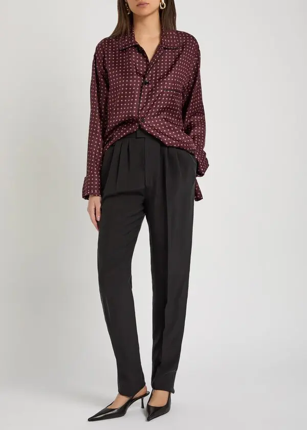 Saint Laurent Patterned Silk Shirt