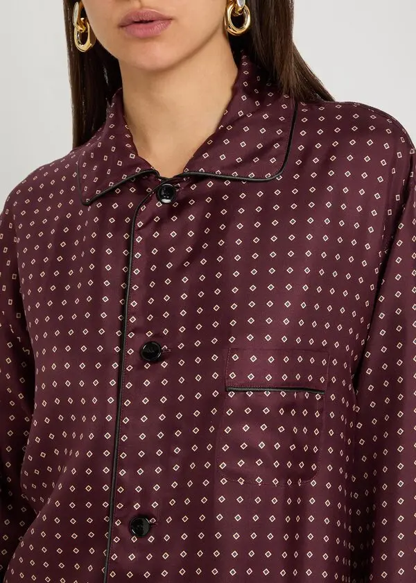 Saint Laurent Patterned Silk Shirt
