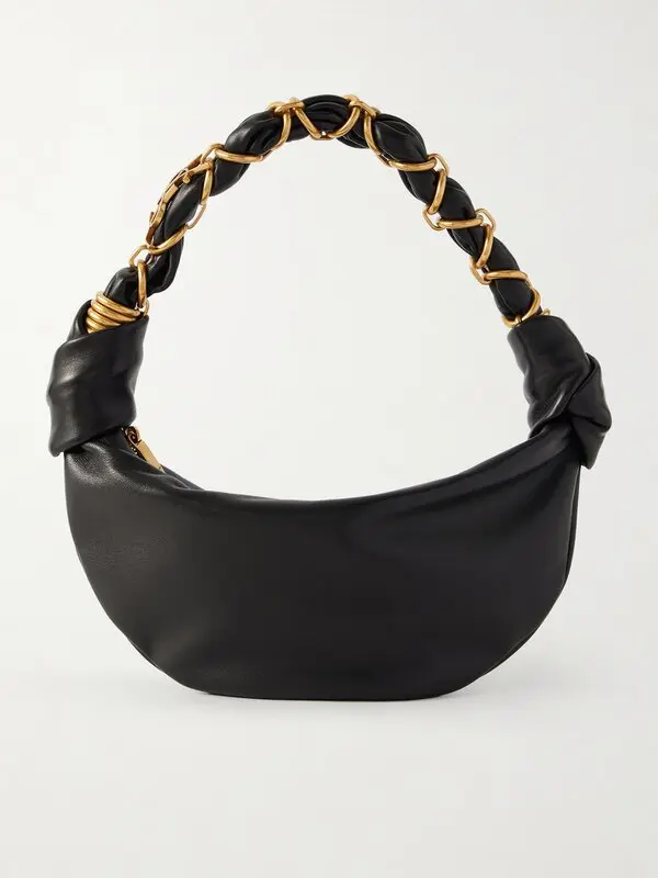 Saint Laurent Amalia Mini Leather Shoulder Bag - Black