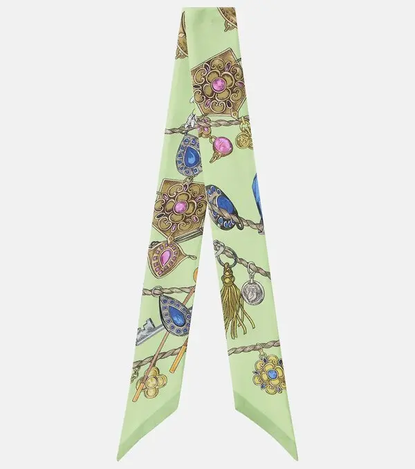 Versace Floral Silk Twill Scarf - Multicoloured