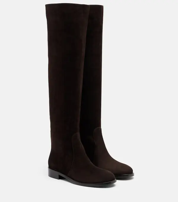 GIANVITO ROSSI Zayne Suede Knee-high Boots - Brown