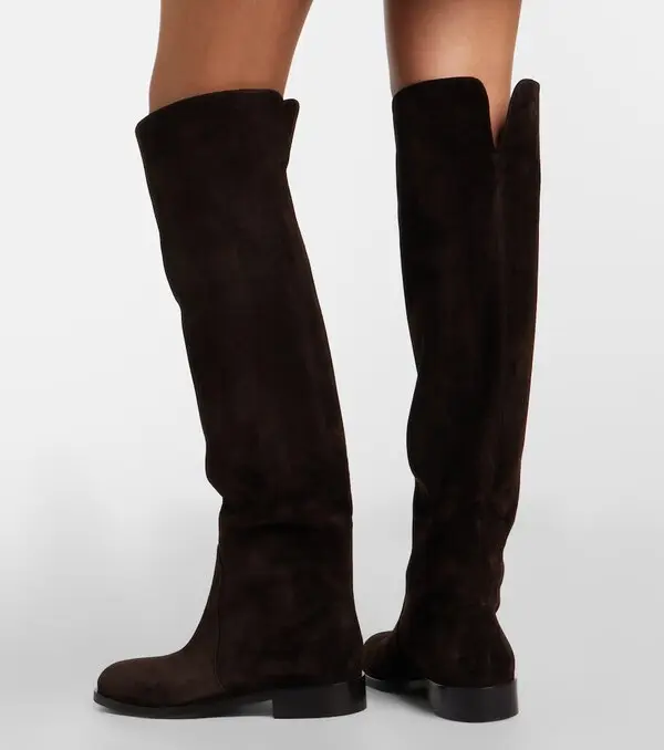 GIANVITO ROSSI Zayne Suede Knee-high Boots - Brown