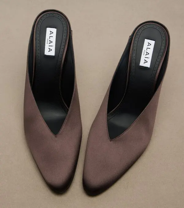 Alaïa Cone Satin Mules